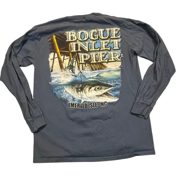 Title Unknown | Shirts | Bogue Inlet Pier Emerald Isle Nc Fishing Long ...